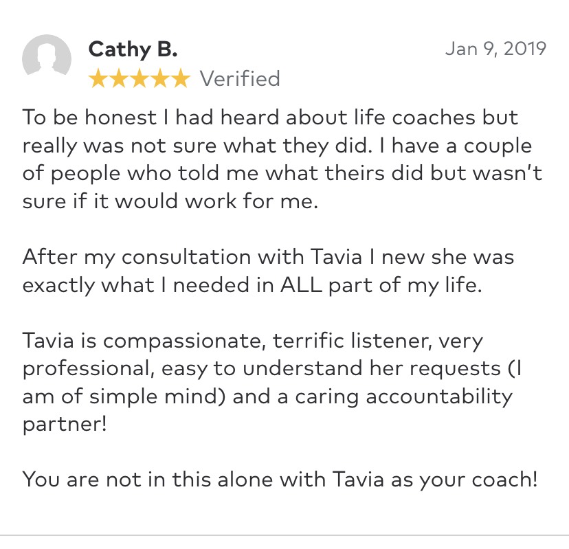 Testimonials Health Coach Tavia Testimonials Health Coach Tavia